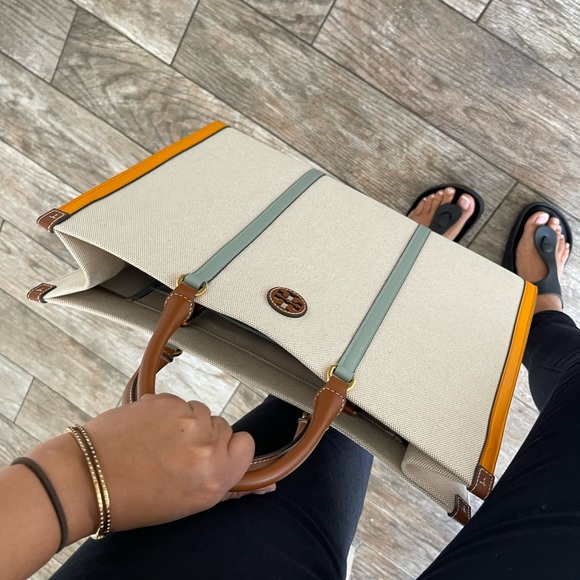Tory Burch | Bags | New Tory Burch Blake Canvas Jumbo Tote | Poshmark